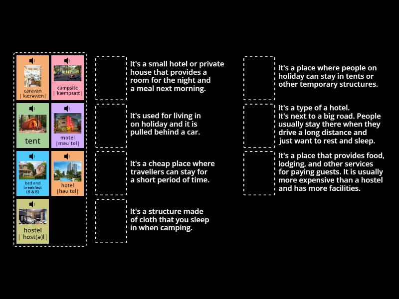 ЛЕ №3 Accommodation - Match up
