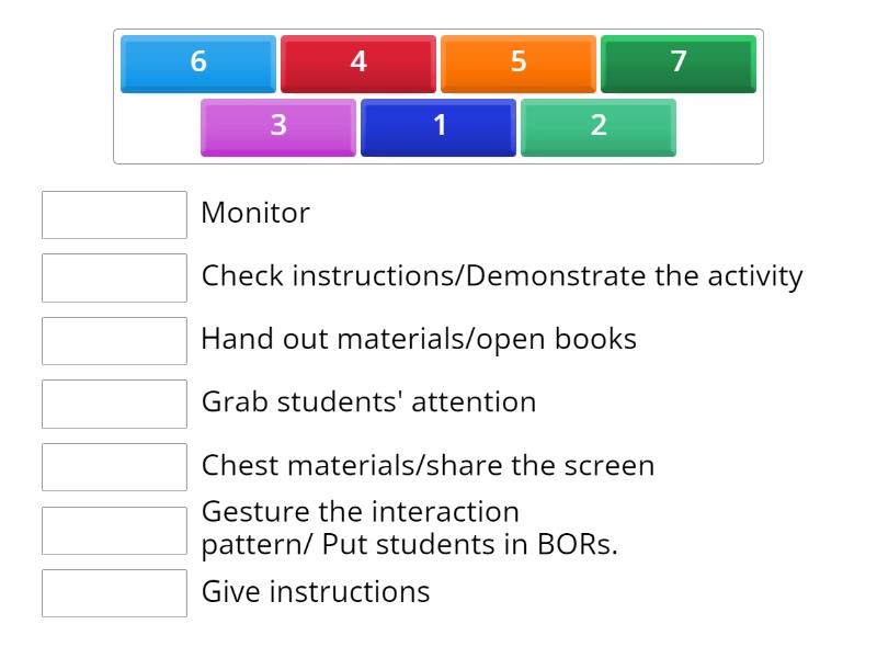 Setting up activities - Match up