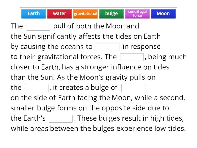 Tides - Complete the sentence
