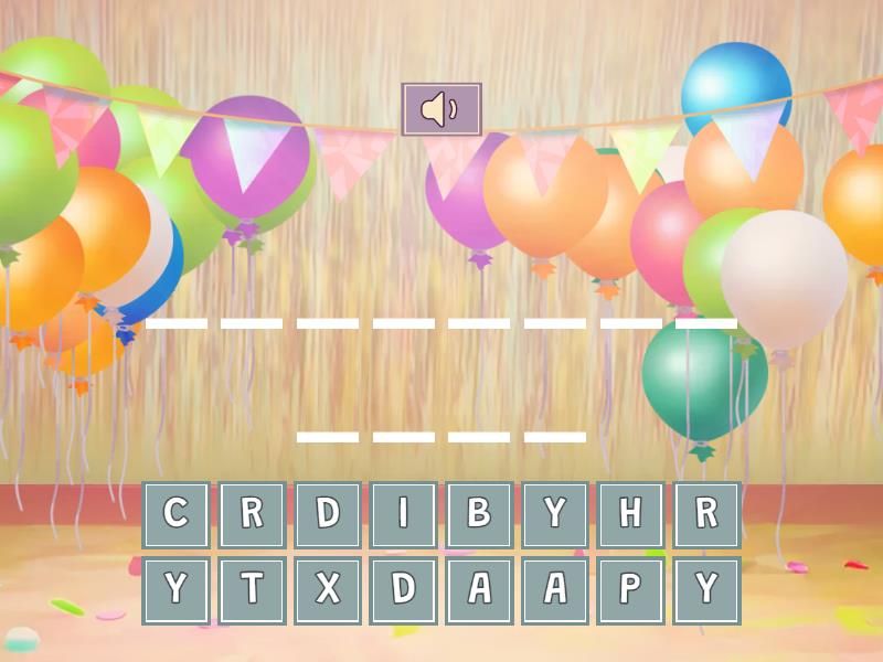 BIRTHDAY - Deletrea la palabra