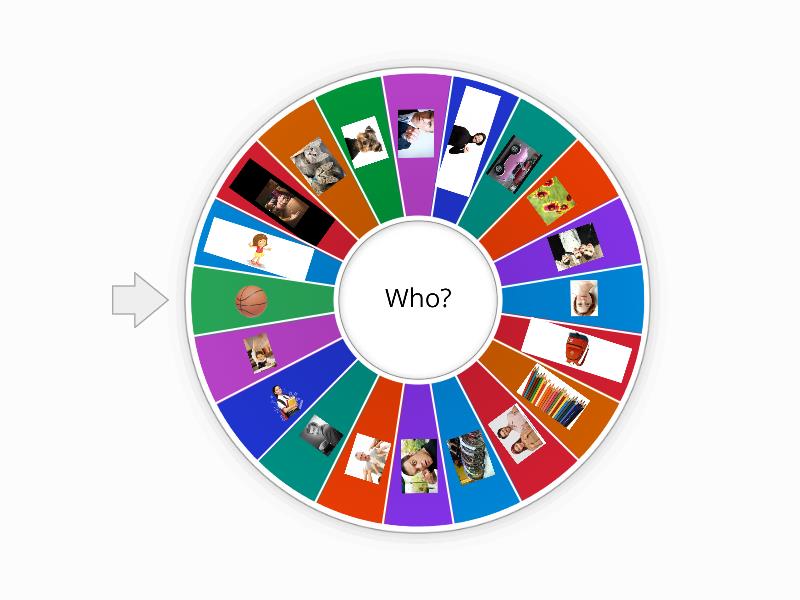Subject pronouns/Look&say - Spin the wheel