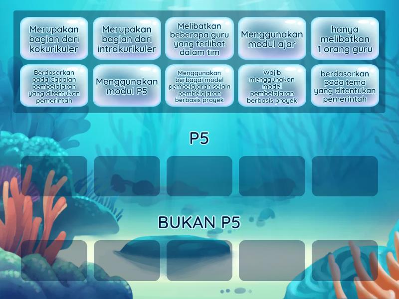Seret ke tempat yang tepat (P5 atau bukan P5) - Group sort