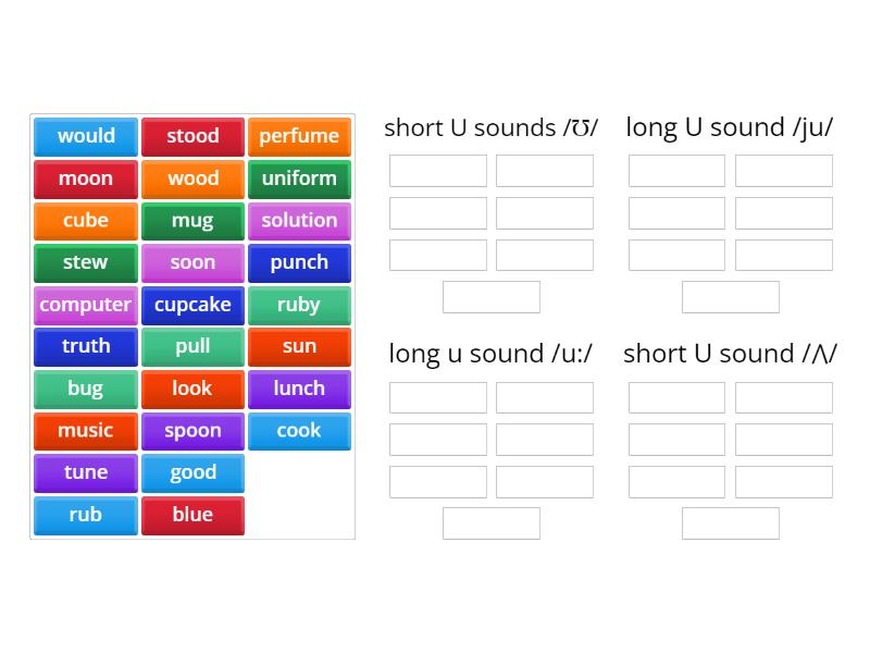 U sounds - Group sort