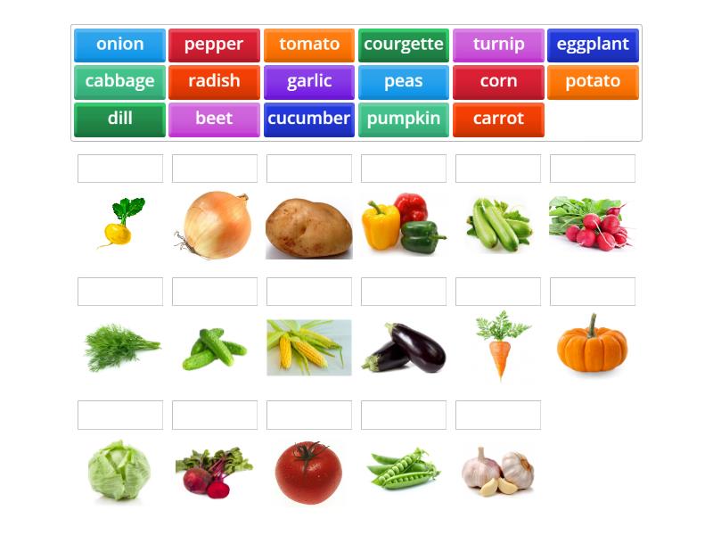 vegetables - Match up
