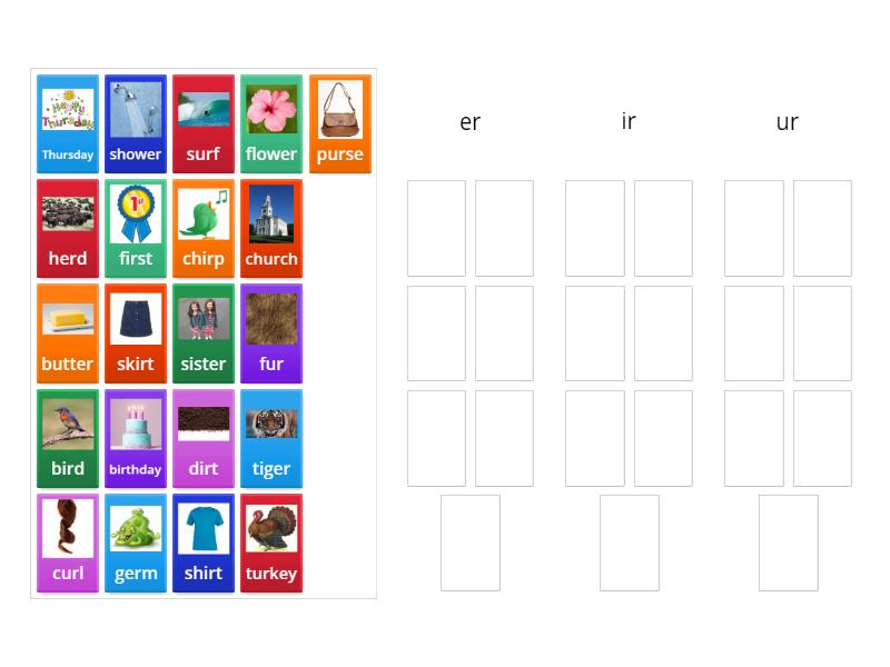 er ir ur game - Group sort