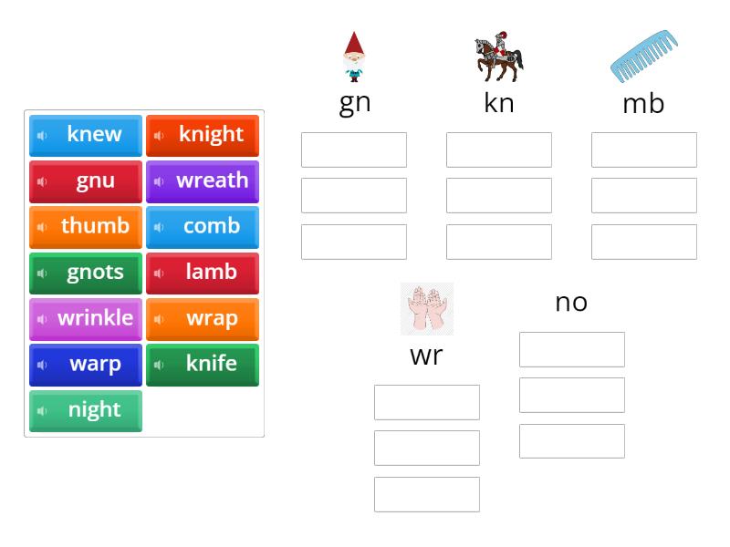 Phonics 95 Lesson 22 - Group sort