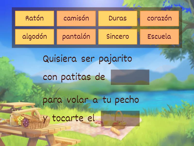 Creamos rimas - Complete the sentence