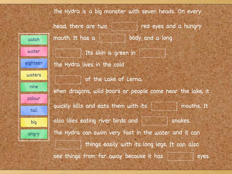 Chapter 6 Hydra - Complete the sentence