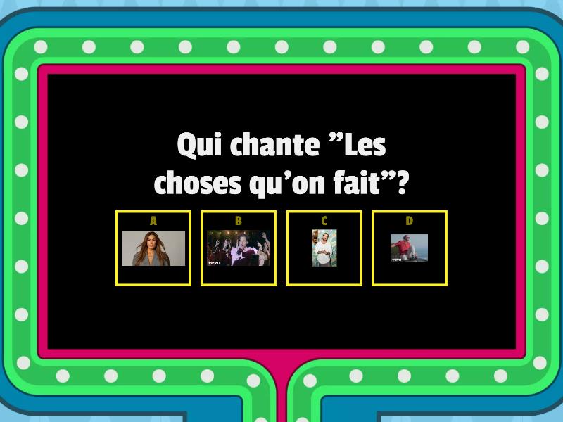 Manie Musicale 2024 - Les artistes Game Show - Gameshow quiz