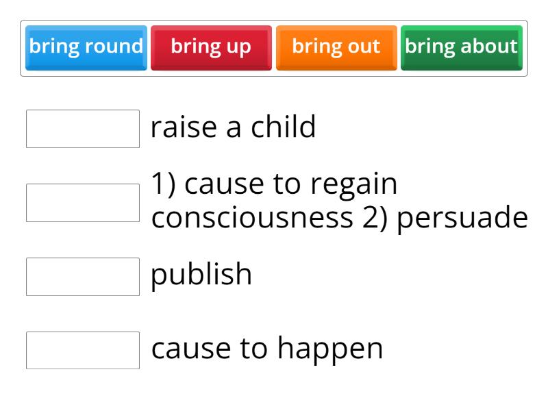 Phrasal verbs (bring) - Match up