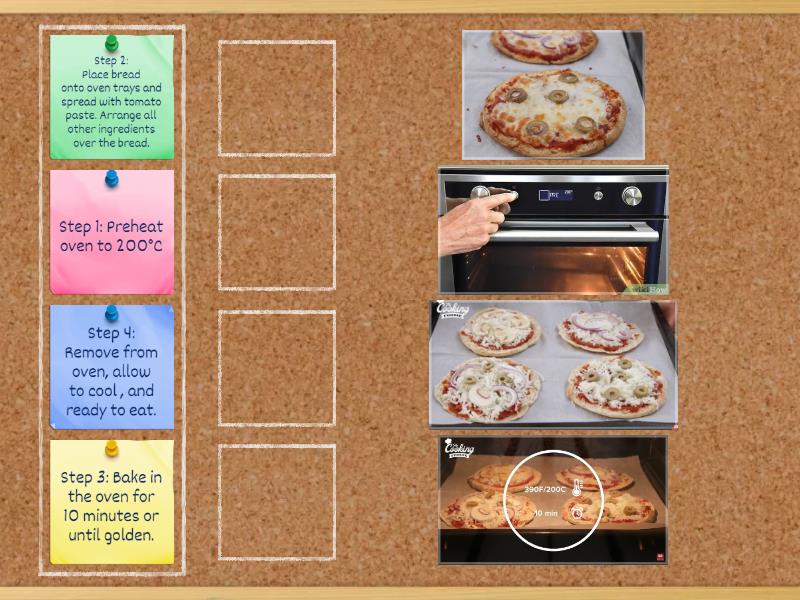 Steps in making a Pizza - Match up