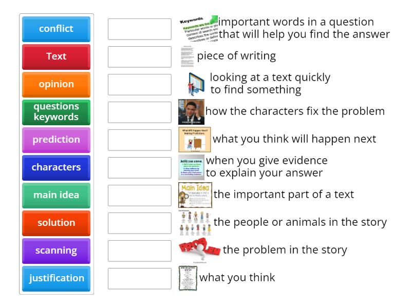 G8 Reading Comprehension - Match up