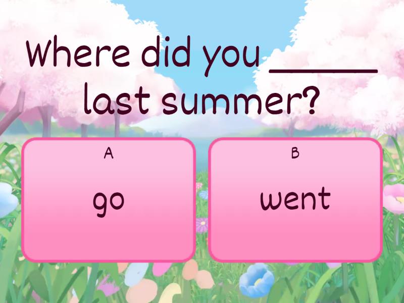 A happy memory (past simple) - Quiz