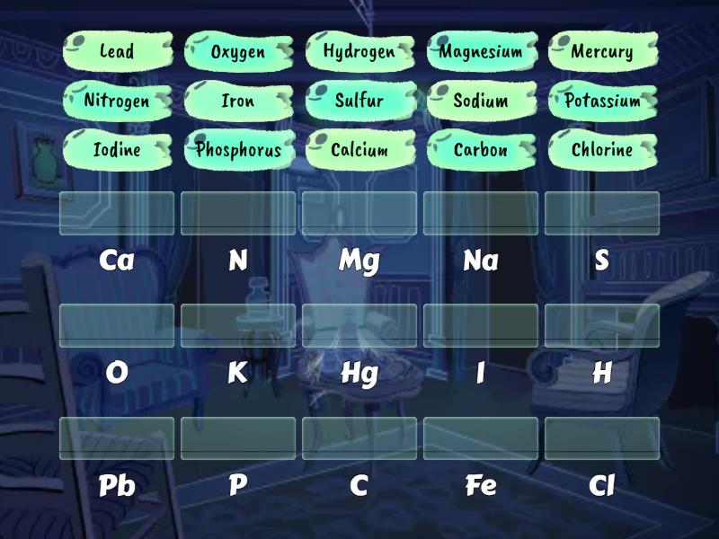 Biology Element Symbols - Une las parejas