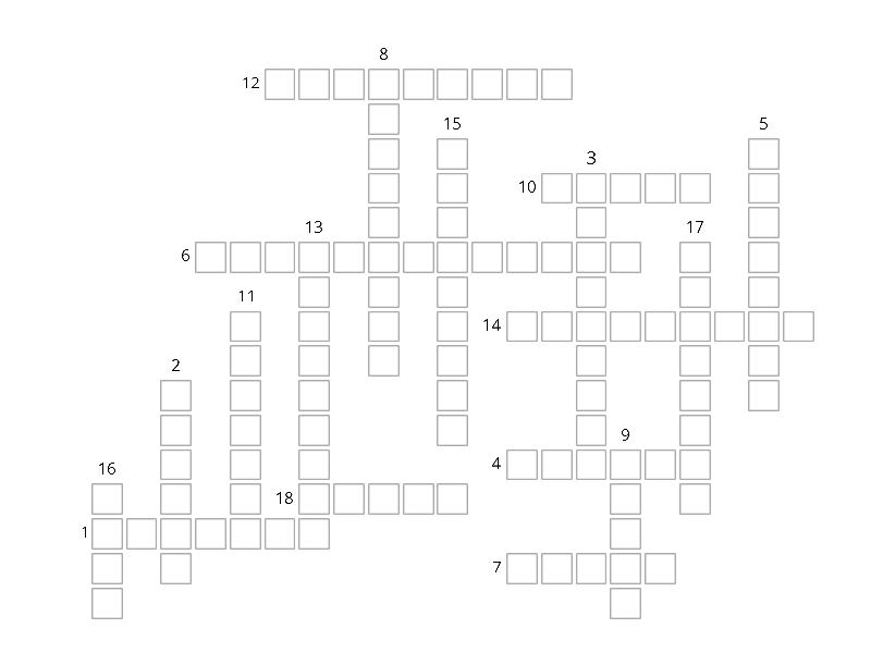 Unit 8 crossword - Crucigrama