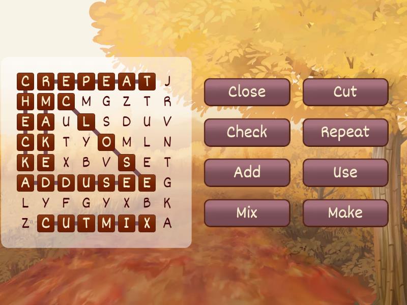 ESL 2 - Composting verbs - Wordsearch