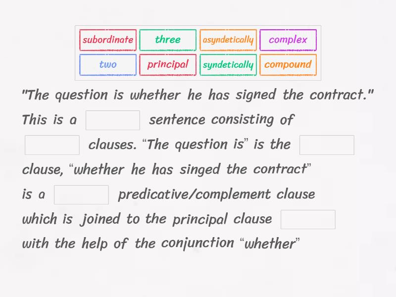 Nominal clauses - Complete the sentence