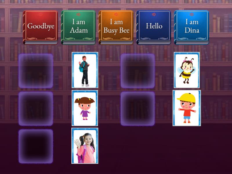 Lesson 1 Hello. Game 'I am ...' - Match up