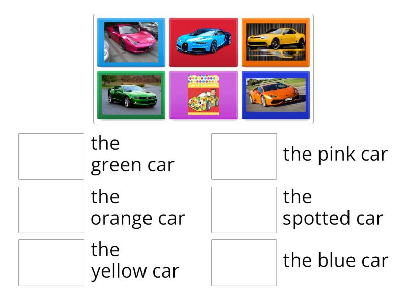 Sight Words Readers Cars - Match up