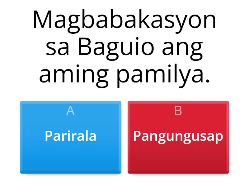 Filipino 3: Parirala o Pangungusap - Quiz