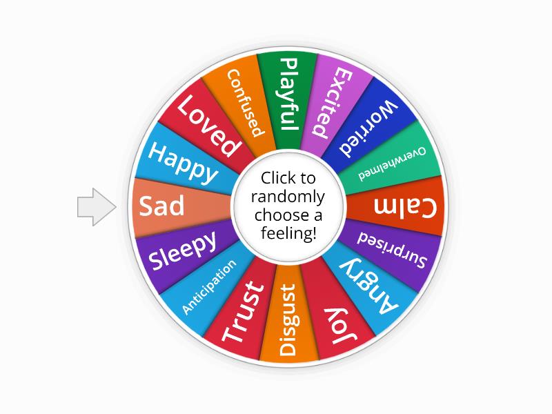 Random Feelings Generator Cards - Spin the wheel