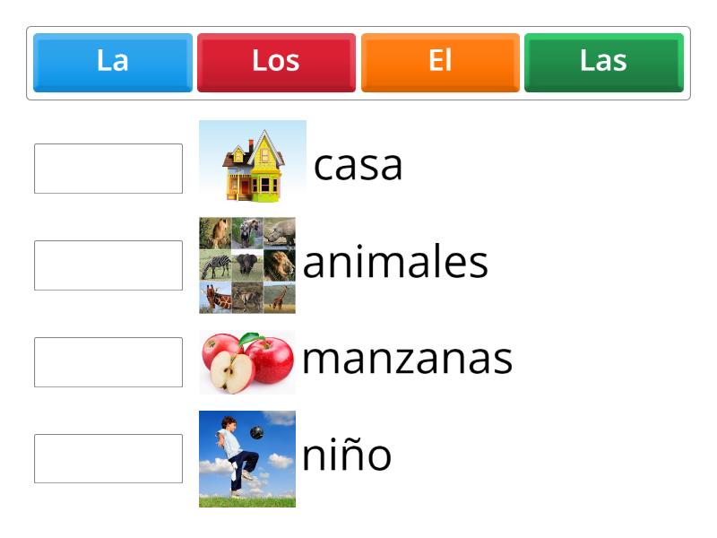 Los artículos - Match up