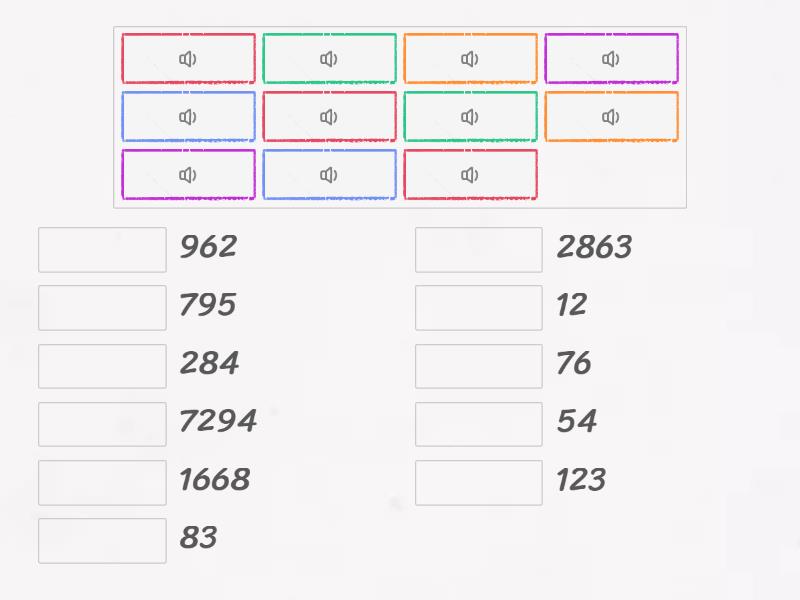 Lesson 1 Numbers Match Up
