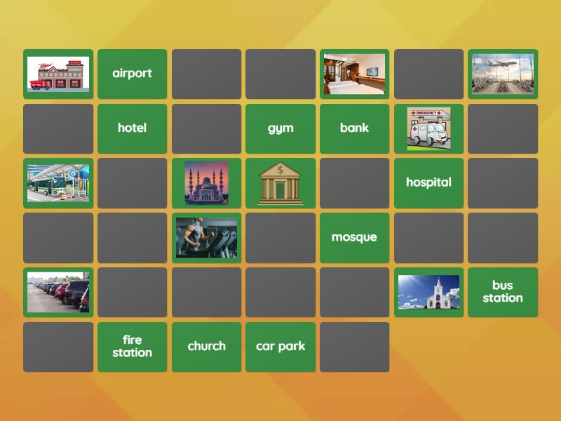 Places - Matching pairs