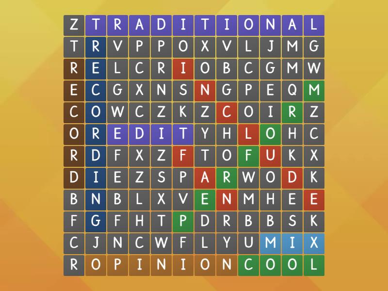 mix & mash vocabularies (music) - Wordsearch