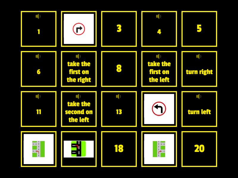 Directions 2 - Matching pairs