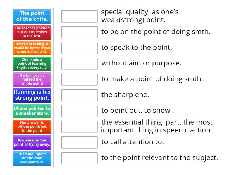 definition - Match up