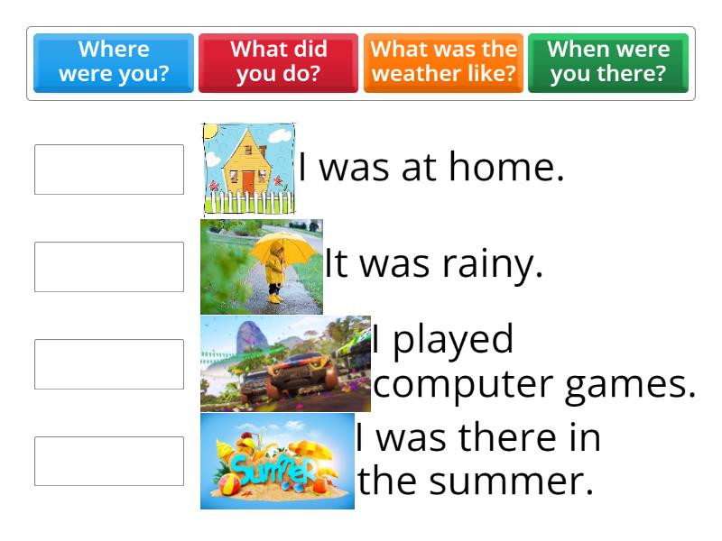 Questions was/were - Match up