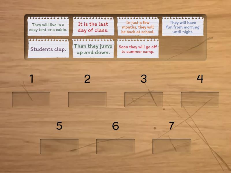 Story Scramble: Connected Text Accuracy (Last Day of School) - Group sort