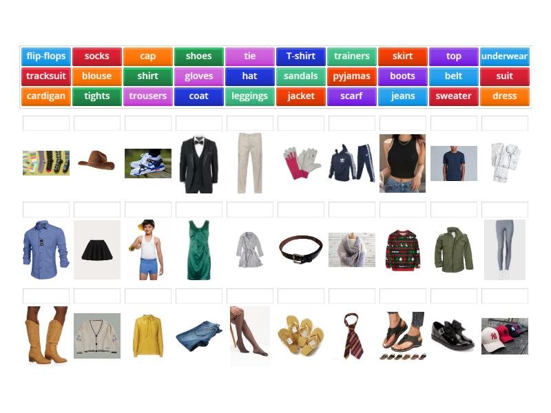 ENF (Pre-intermediate) - U1C - Clothes - Match up