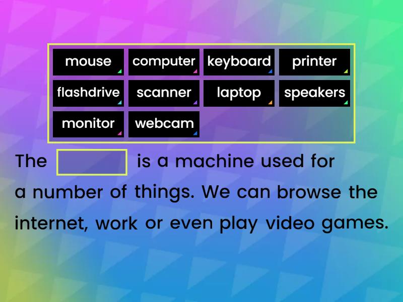technology - Complete the sentence