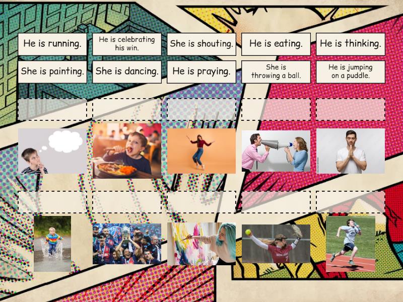 Present Continuous Tense - Match up