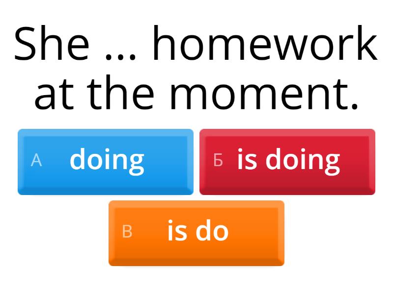 Present continuous positive - Quiz