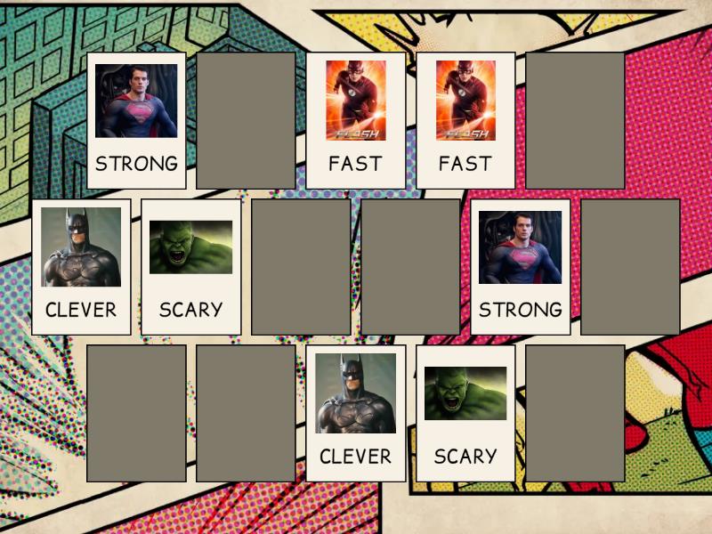SUPERHEROES - Matching pairs