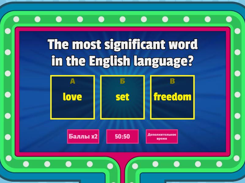 interesting questions about languages - Gameshow quiz