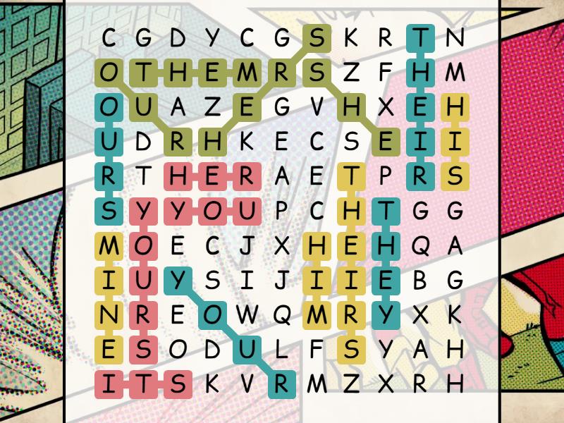 Possessive Pronouns Wordsearch