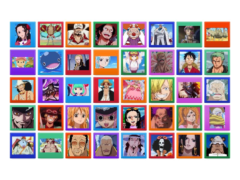 One Piece Guess who - Flip tiles