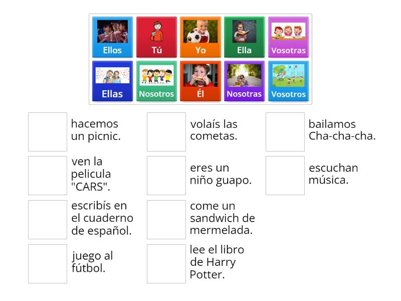 LOS PRONOMBRES - Match up