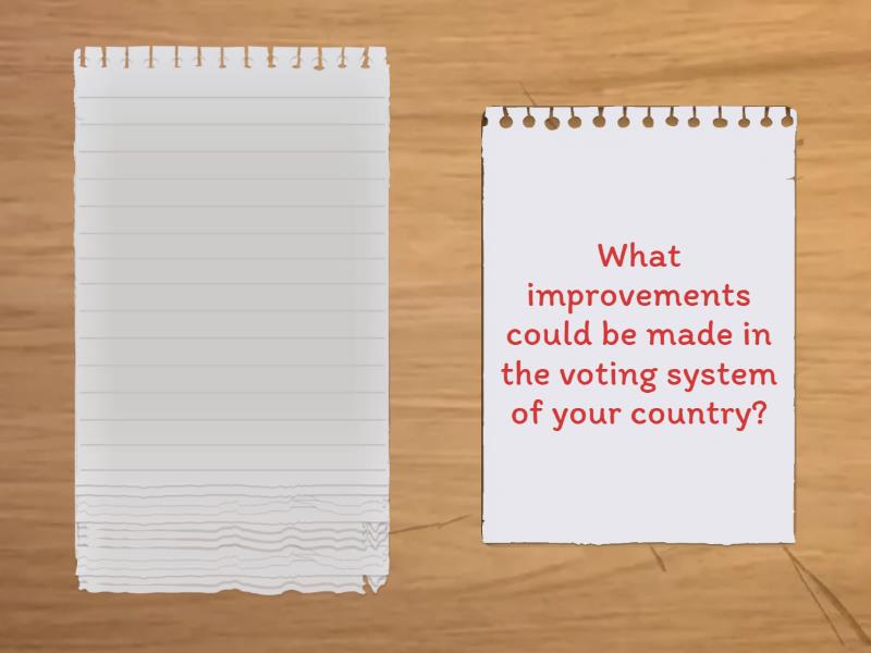 Voting Conversation Questions - Random cards