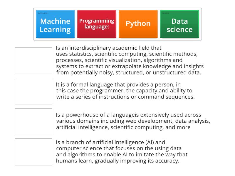 Programming language concepts - Match up