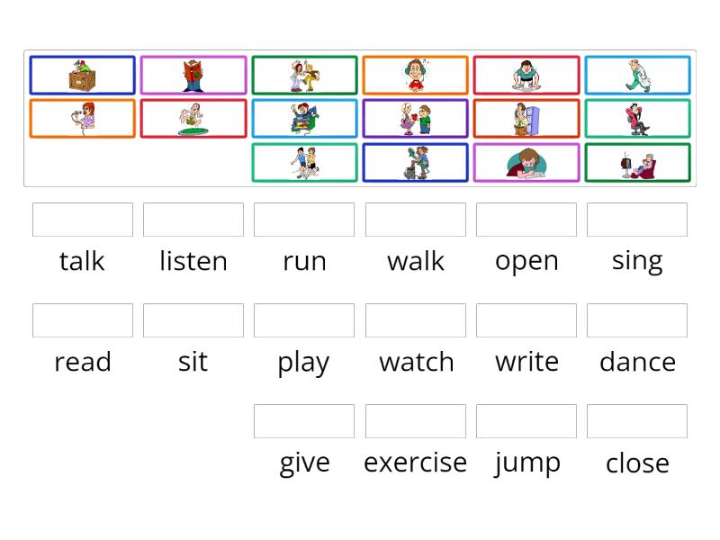 Action Verbs - Match up