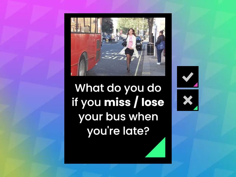 PRE-INTER 8B - Confusing verbs (questions for discussion) - Flash cards