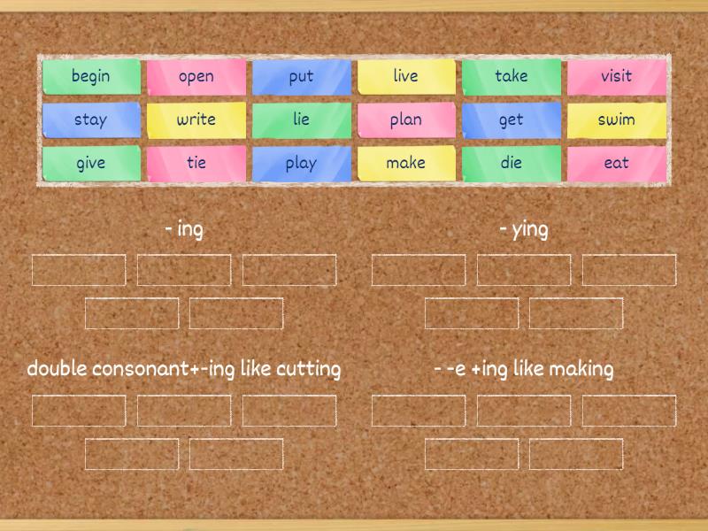Present Continuous - Group sort