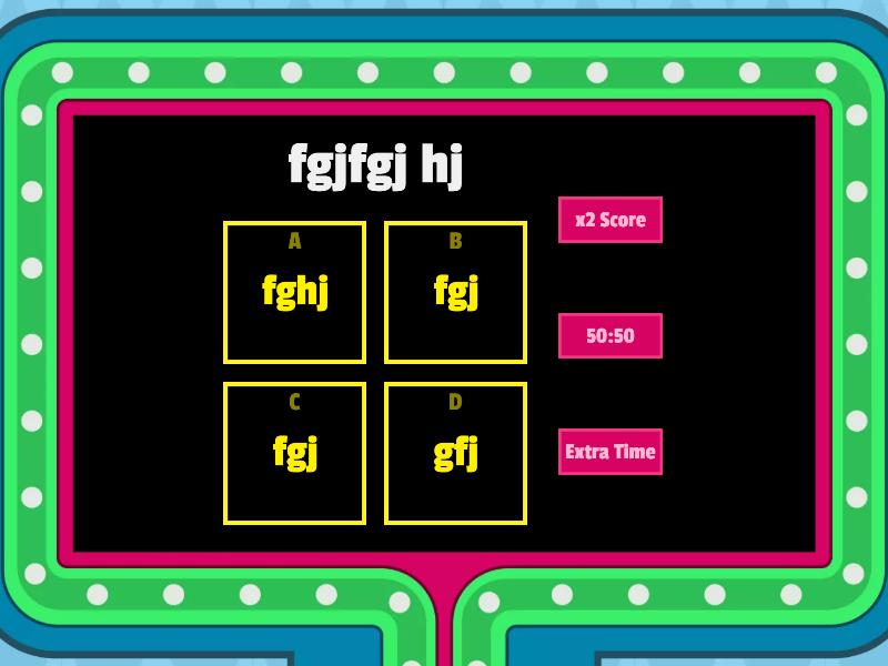 test 1 - Gameshow quiz