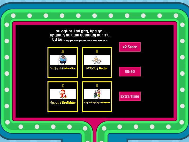 Guess the profession - Gameshow quiz