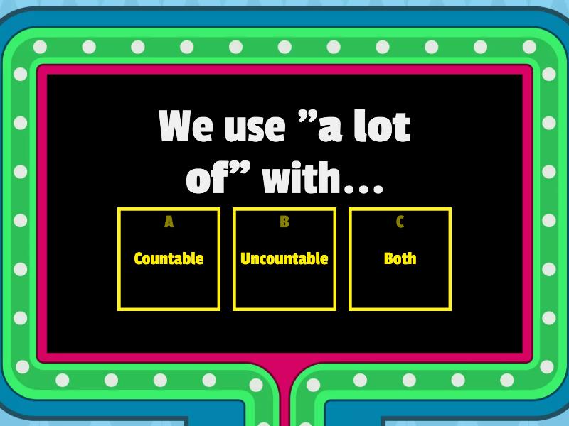 Quantifiers Level 2 - Gameshow quiz